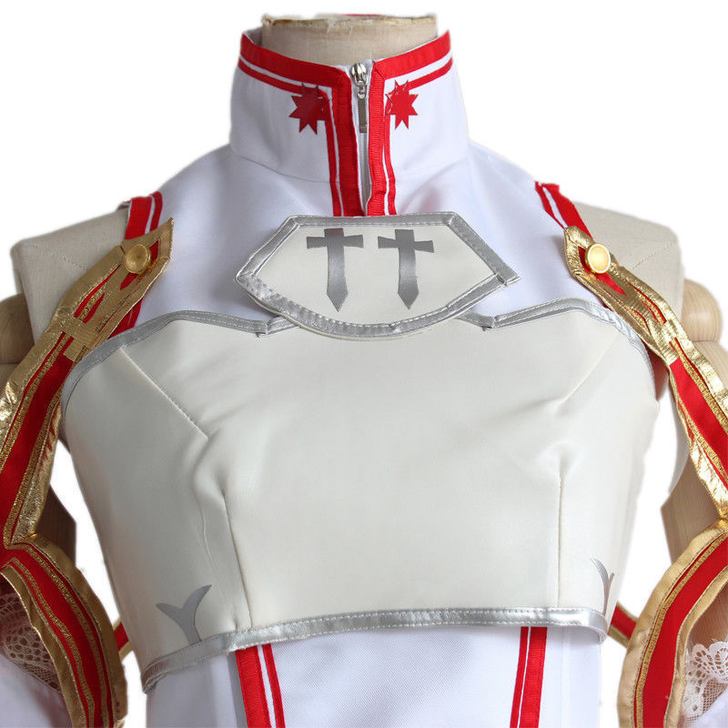 New Anime Sword Art Online Asuna Yuuki Cosplay Costume Women SAO Dress ...