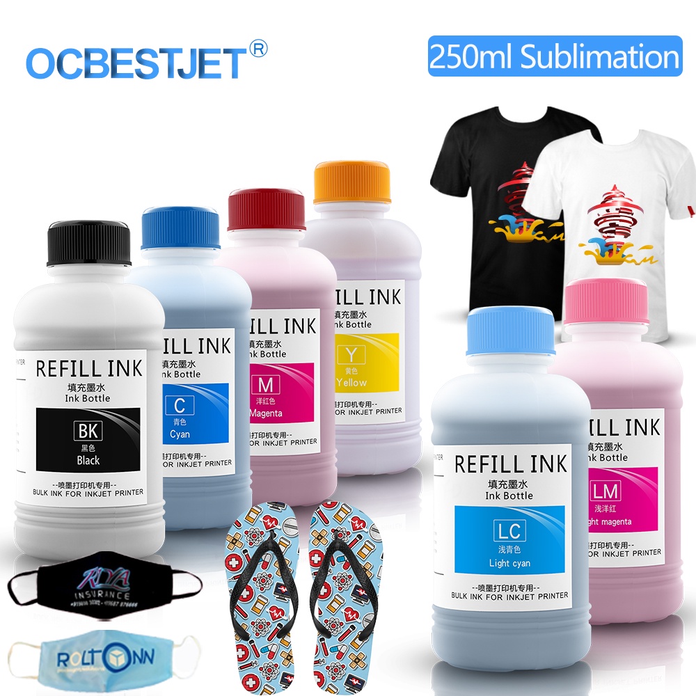 250mlBottle Refill Dye Sublimation Ink Heat Transfer Ink Heat Press Ink ...