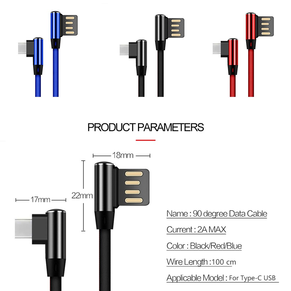 สายเคเบิ้ล L Type Type-C Data Cable TPE ผ้าถัก | Shopee Thailand