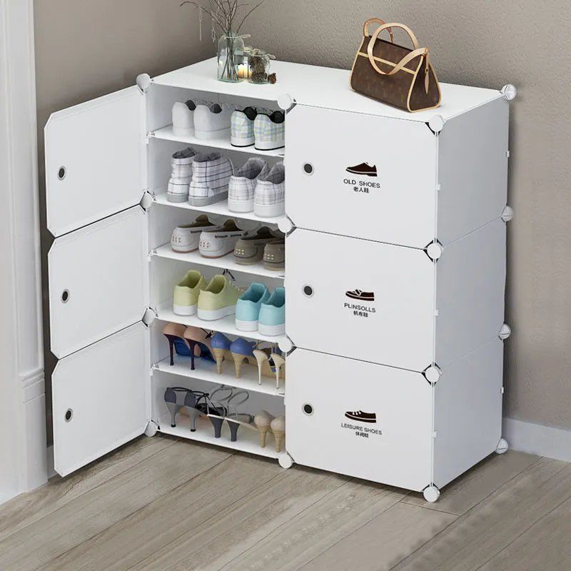 Shoe Rack Simple Multi-Layer Entrance Shoe Cabinet Household Fully ...