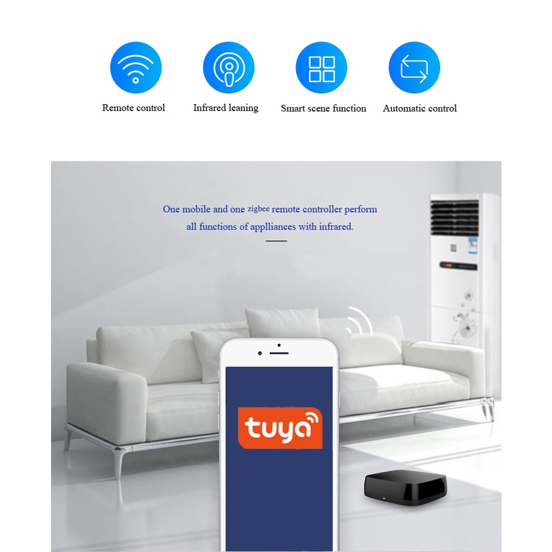 Tuya รีโมตคอนโทรล อินฟราเรด IR สําหรับ TV DVD AUD AC Works with Amz Alexa Google HomeFirstonlymy ...