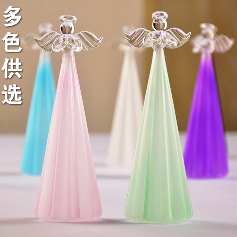 European style beautiful translucent frosted blessing angel multi-color ...