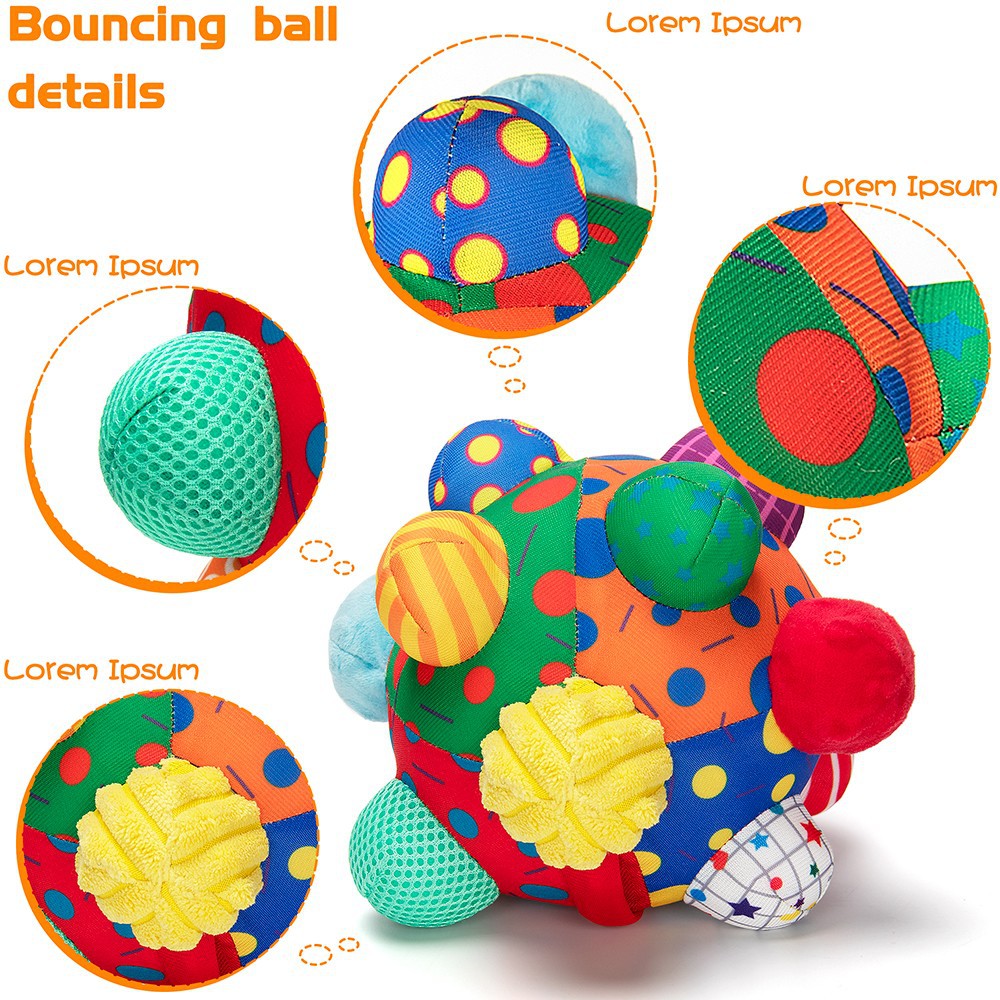 teytoy Developmental Bumpy Ball USB Charged Bouncing Crawl Ball Toys ...