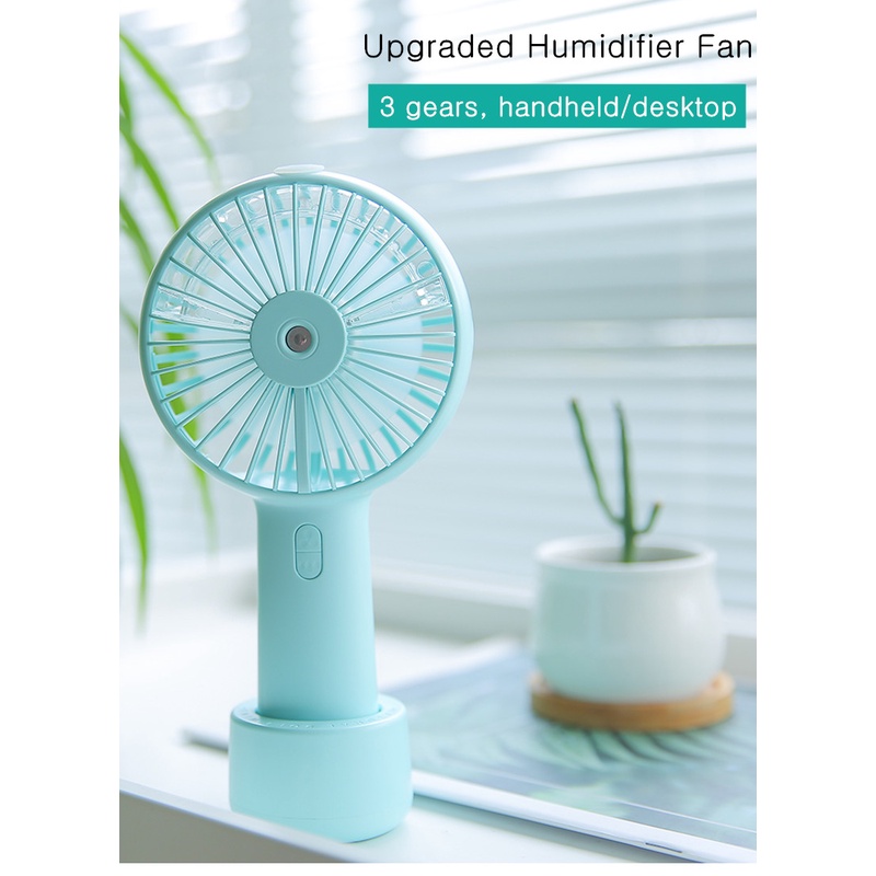 Xiaomi Portable Water Spray Mist Fan Electric USB Rechargeable Handheld ...