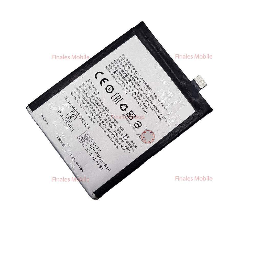 แบตเตอรี่มือถือ Oppo รุ่น R9S Model BLP609 Battery 3.8V 2750mAh ...