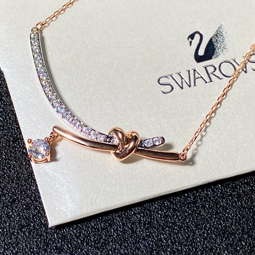 SWAROVSKI(สวารอฟสกี้) LIFELONG HEART สร้อยคอคริสตัลกระดูกไหปลาร้า ...