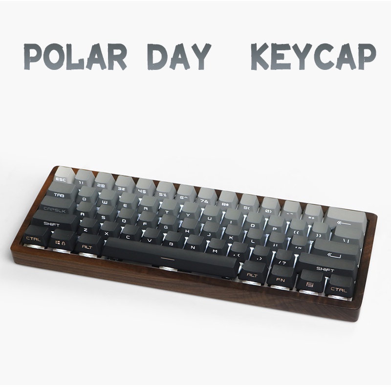 【JKDK】polar day PBT keycap translucent OEM profile gray and white ...