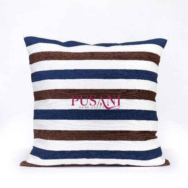 PUSANI - หมอนอิง ลายทาง PASAYA ทูโทน รุ่น Infanteri 45×45 cm สีเทา ...