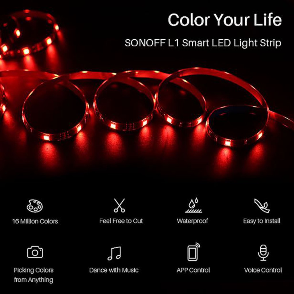 Sonoff L1 Smart Wif LED Light Strip RGB ไฟ LED ไฟเส้นอัจฉริยะ เปลี่ยนสี ...