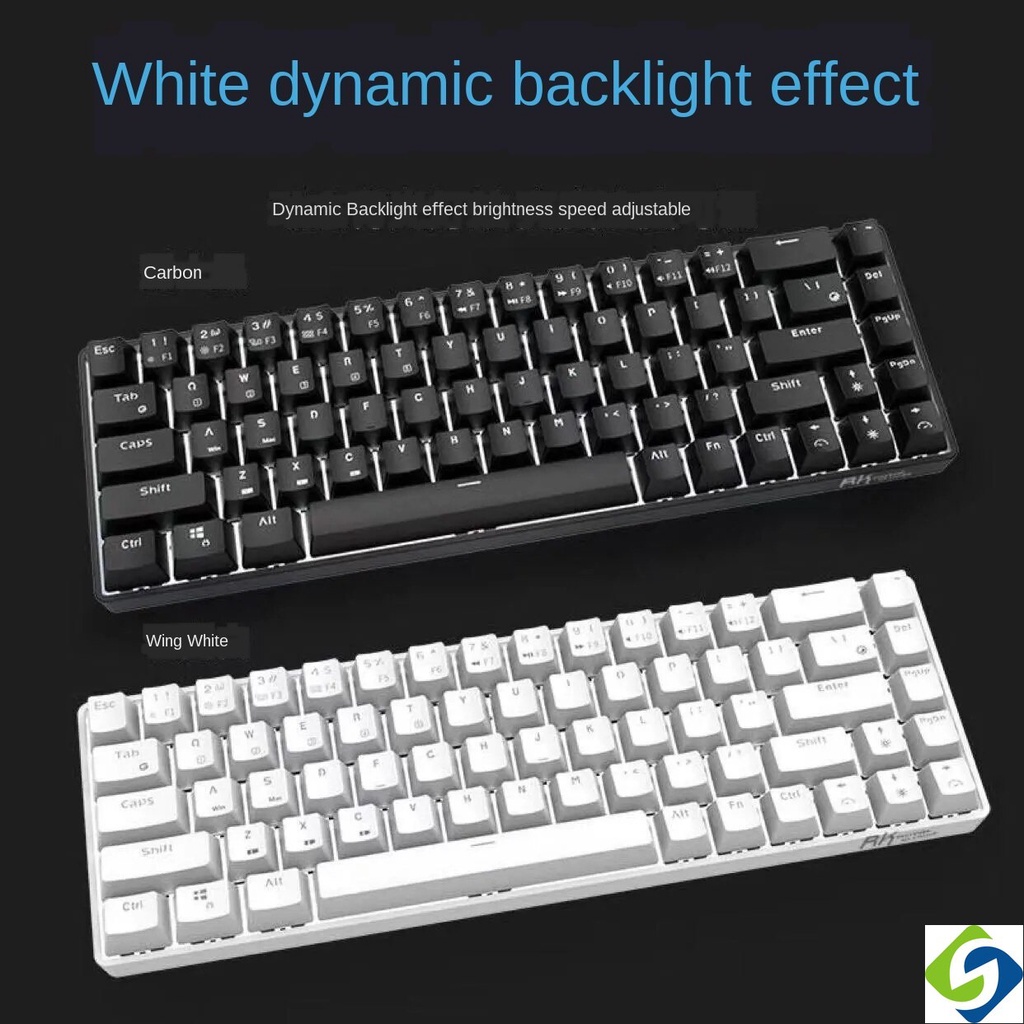Original RK855 RGB Dual Mode 68-Key Portable Ergonomic Gaming Bluetooth ...