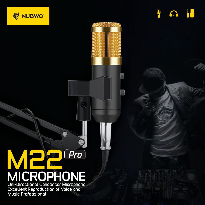 ไมโครโฟน Nubwo M22 Pro Microphone Condenser ชุดขาตั้ง - zheng0844548868 ...