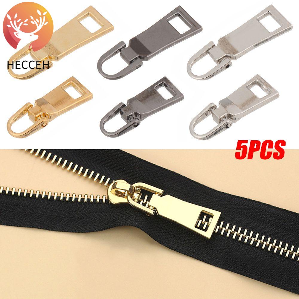 HECCEH 5pcs Clothes Metal Zipper Head Detachable Metal Zip Zipper Pull ...