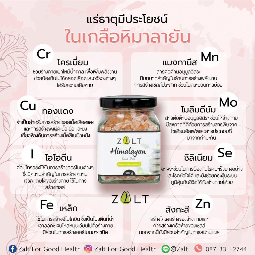 ZALT เกลือหิมาลายันสีชมพู แบบละเอียด - theorganique - ThaiPick