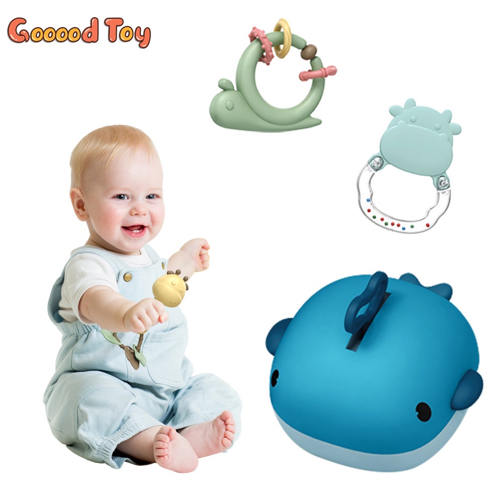 Cartoon Animal Baby Light Music Rattle Ball Hand Bell Educational ...