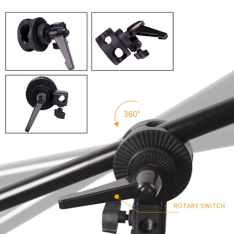 Photo Studio Overhead Boom Arm ขาตั้งไฟด้านบนพร้อมหัวจับสำหรับ Softbox ...