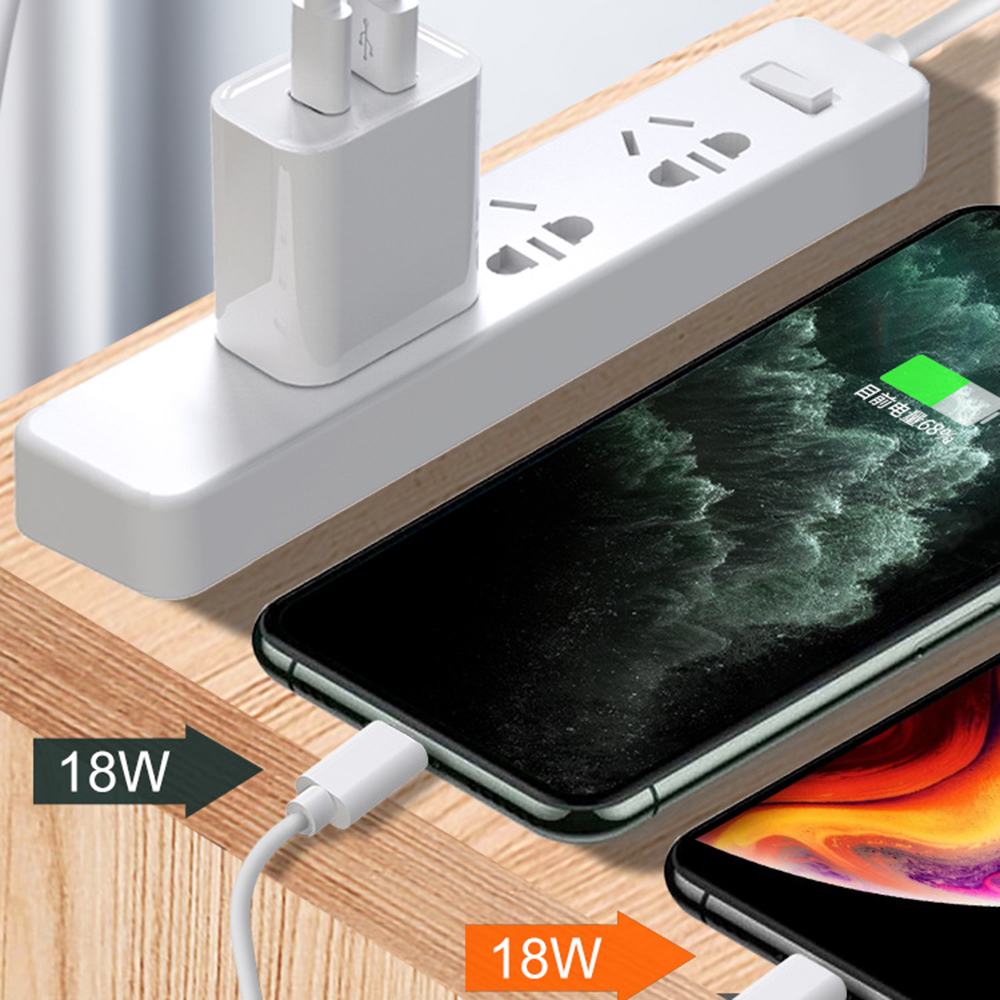 อะแดปเตอร์ชาร์จ Usb + Type C Dual Mobile Phone Qc 3 . 0 18 W ...