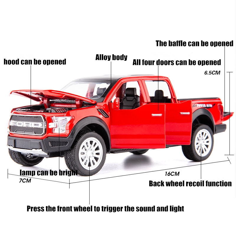1:28 Ford RANGER Pickup Alloy Diecast Model Vehicles Permainan Kereta ...