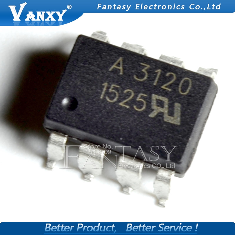 ชุดชิ้นส่วนอิเล็กทรอนิกส์ คุณภาพสูง HCPL3120 SOP8 HCPL-3120 SOP A3120 SOP-8 SMD FOD3120 10 ชิ้น ...