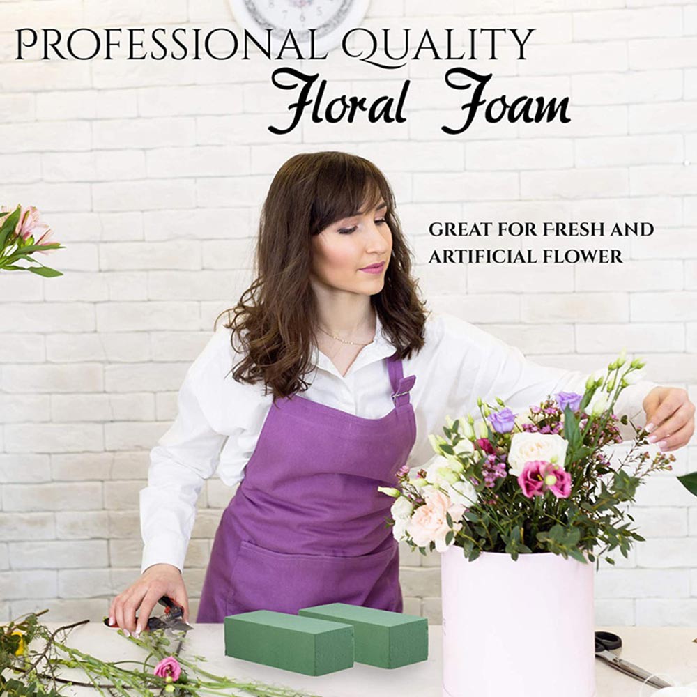 M- Wet Floral 6Pcs Rectangle Wet Floral Foam Round Flower Arrangement ...