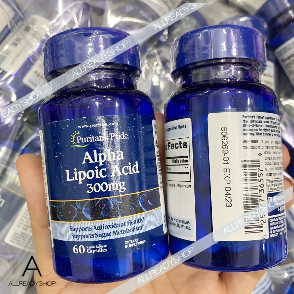 Puritan Alpha Lipoic Acid (ALA) 600 mg 60 แคปซูล อัลฟ่าไลโปอิก แอซิด ...