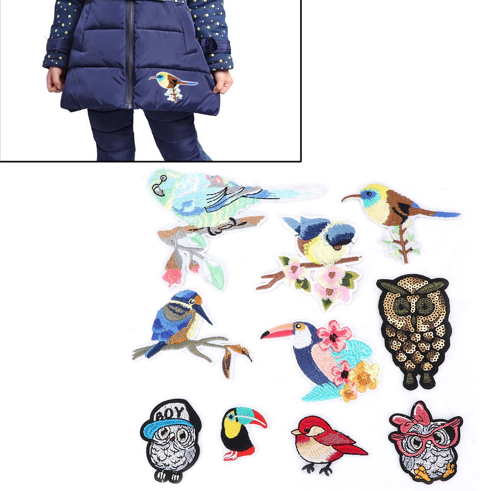 Iron Birds Accessories DIY Craft Embroidered Clothing Patch Applique ...