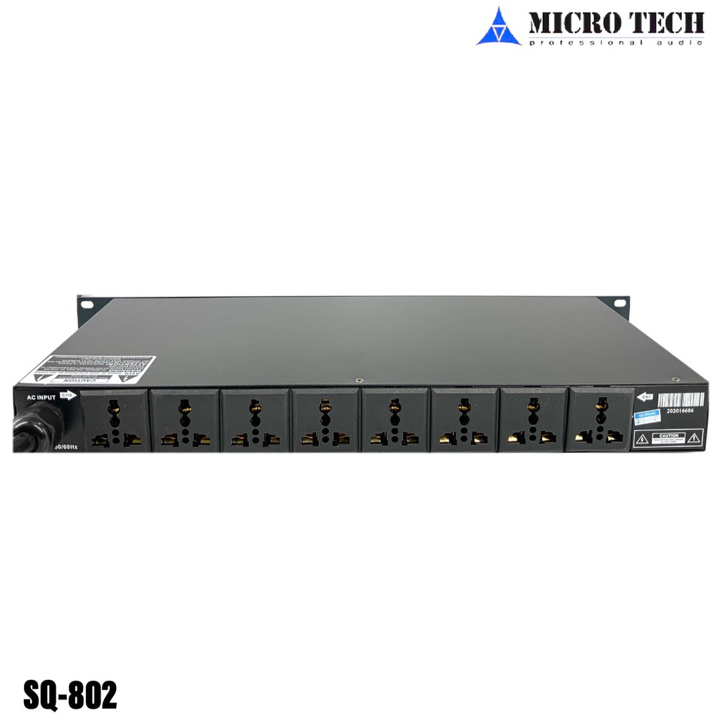 MICROTECH SQ802 ปลั๊กไฟ (8599GOM) ปลั๊คไฟติดแร็ค สินค้าใหม่แกะกล่อง 100 ...