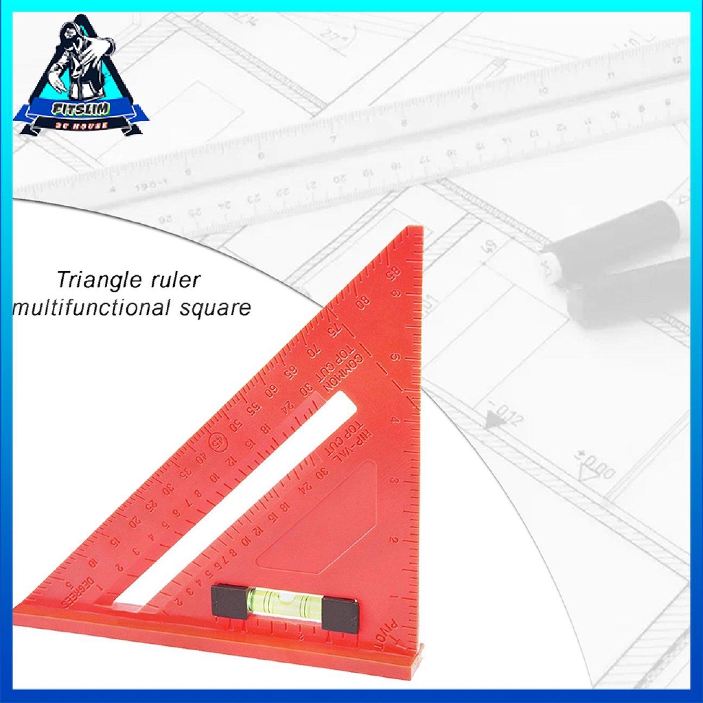 【สต็อกพร้อม】7 Inch Precision Triangle Ruler Multi-Function Right Angle ...