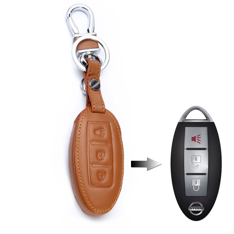 เคสหนังกุญแจรถยนต์ สำหรับ Nissan Teana X - Trail Murano March Genis Tiida Qashqai Livina Sylphy ...
