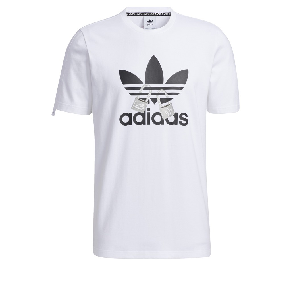 adidas เสื้อยืดลายกราฟิก ผู้ชาย สีขาว DW8185 - adidas - ThaiPick