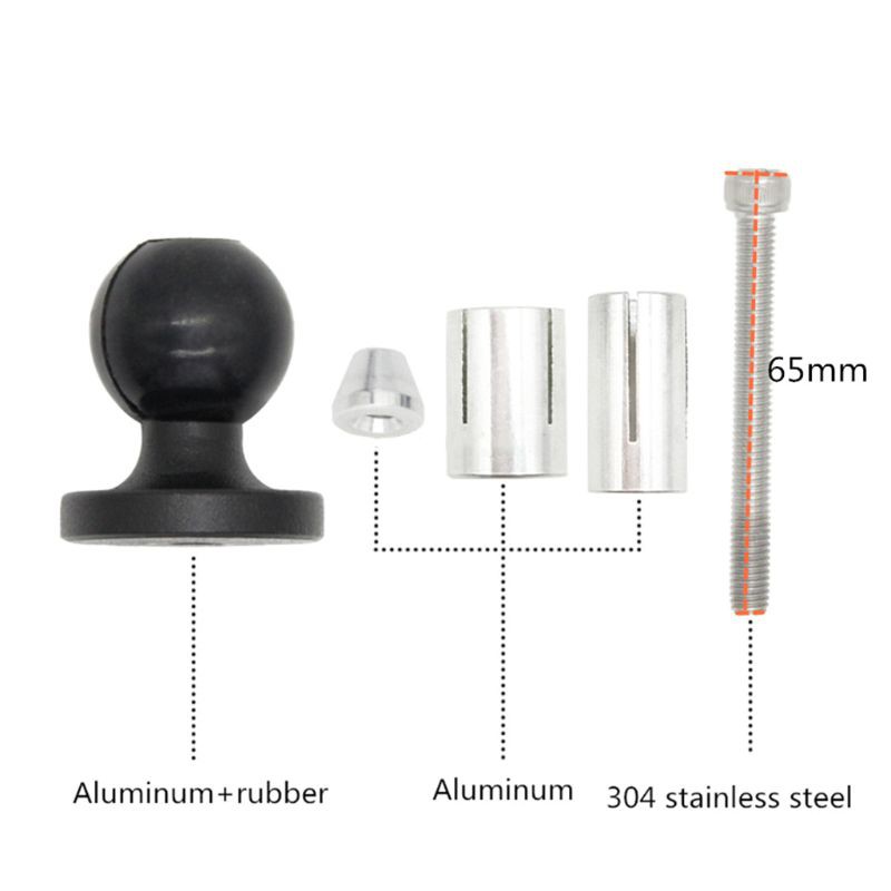 Base Rubber Mount Black Fork Stem Base for RAM Mount Gopro Ball Mount ...