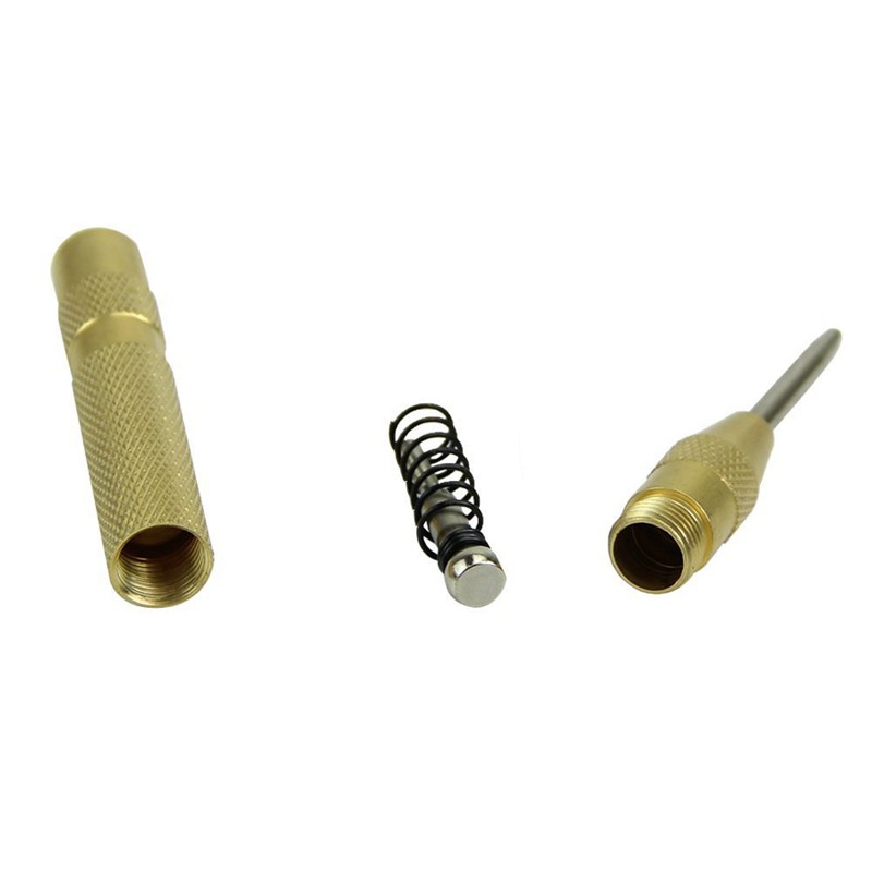 Brass Yellow Automatic Center Punch Spring Loaded Chrome Rivet Screw ...