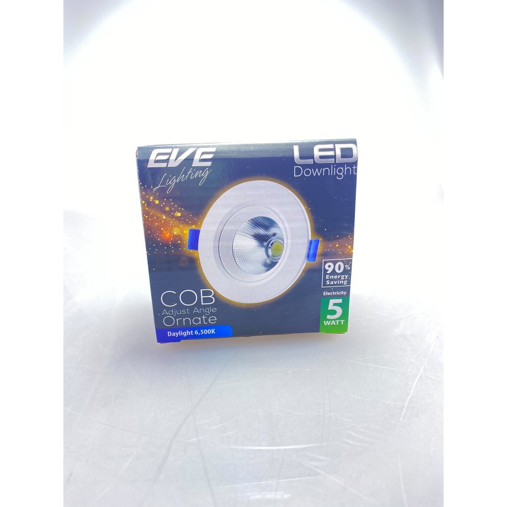 โคมไฟ led รุ่นใหม่ EVE โคมดาวน์ไลท์ฮาโลจน LED ปรับองศาได้ Downlight COB ⭐ Ornate⭐ หน้ากลม ขนาด ...