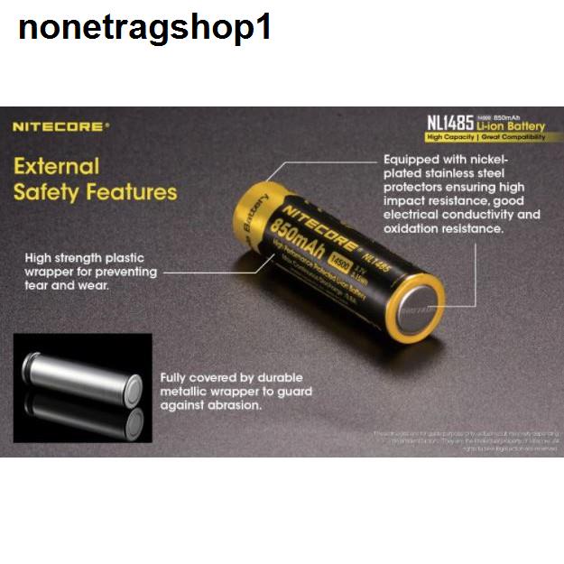 จัดส่งกรุงเทพฯจัดส่งเฉพาะจุดถ่าน Nitecore 14500 NL1485 แท้ ถ่านชาร์จ ...