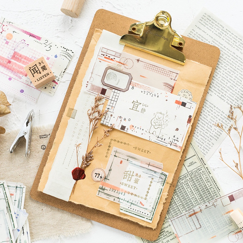 Bean sprouts home note book set self color fragment series simple ins ...