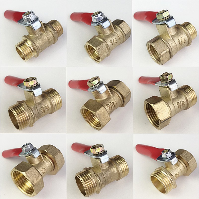 Brass Ball Valves 1 4 3 8 1 2 Male Female Thread Copper Brass Ball