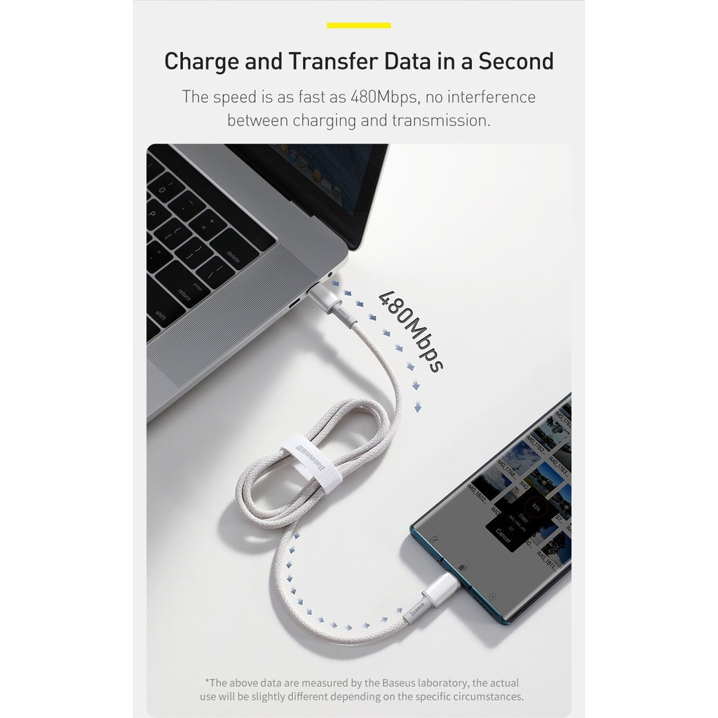 usb type c BASEUS สายชาร์จเร็ว 100W 20W สายชาร์จไอโฟน USB C to Type C ...