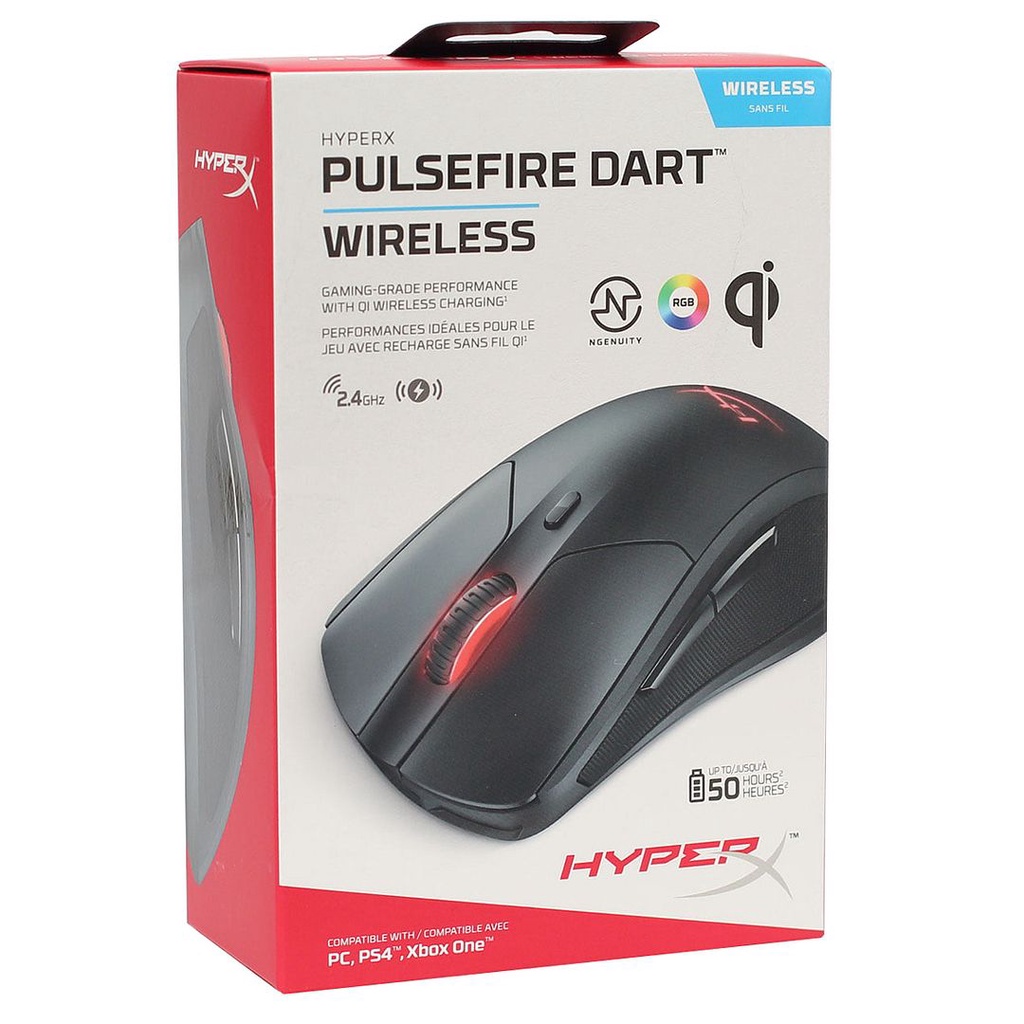 HyperX Pulsefire Dart Wireless Gaming Mouse (Black) - Qi Wireless ...
