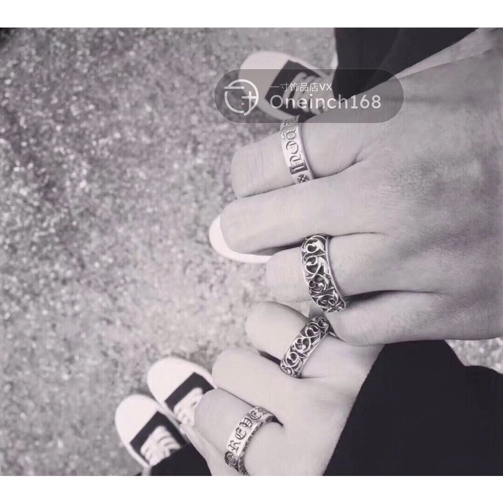 แหวนคู่รัก แบบหนา ลาย Ch Crowe Heart ZP สไตล์คลาสสิก - qomdjg.th - ThaiPick