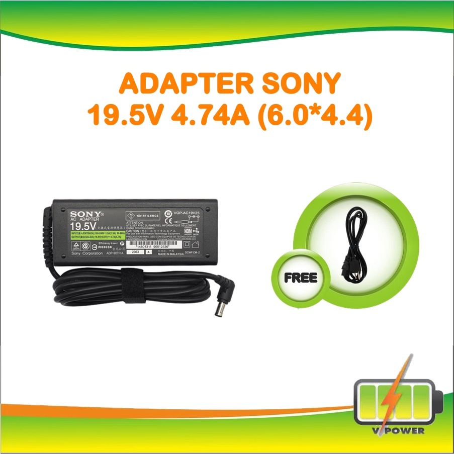 Adapter TV sony 19.5V 4.35A (6.54.4mm) (รบกวนดูขนาดaขนาดหัวให้แน่นอน ...