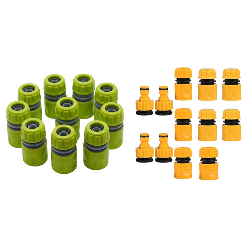 12Pcs Garden Irrigation Hose Connectors Kits with Tap Connectors 10Pcs ...