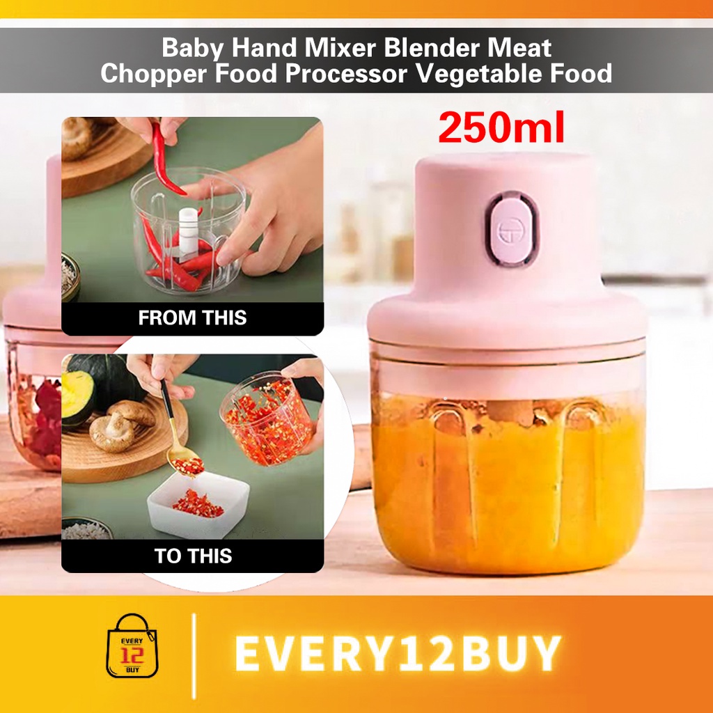 Wireless Electric Garlic Mixer Blender Vegetable Ginger Fruit Meat ...