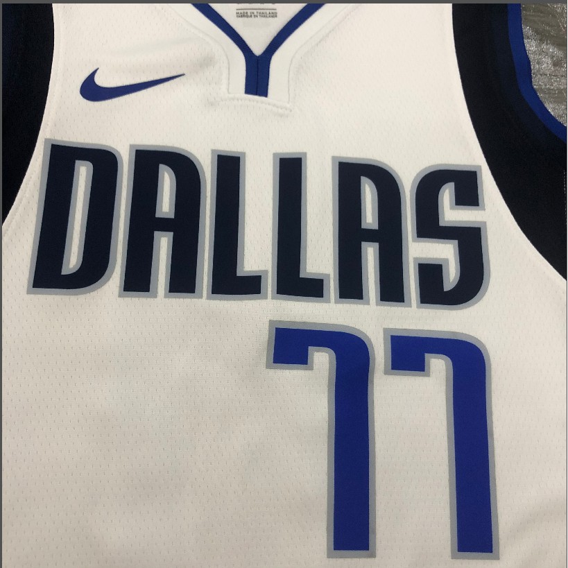 ใหม่♋เสื้อบาสเก็ตบอล Doncic Dallas Mavericks 77 # Nba Jersey 2021 สีขาว ...