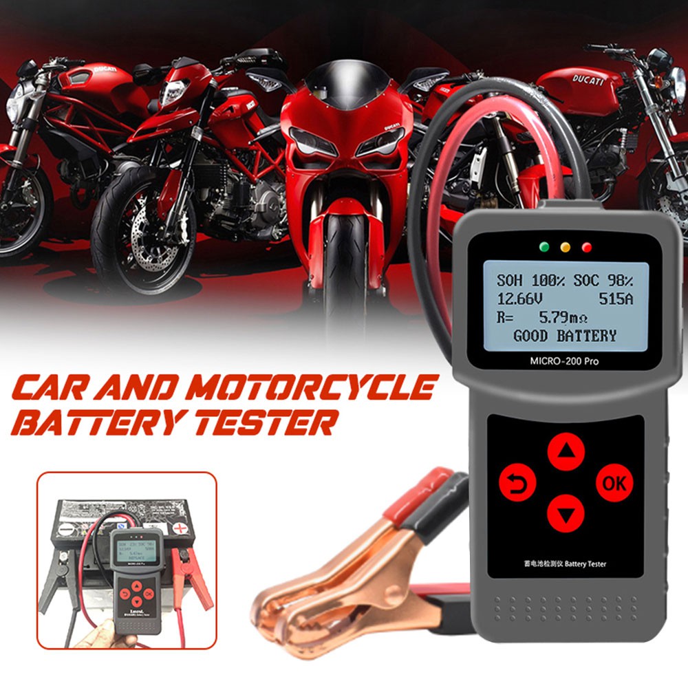 【Ready Stock】 MICRO 200 Pro Motorcycle Battery Tester Lancol Alternator ...