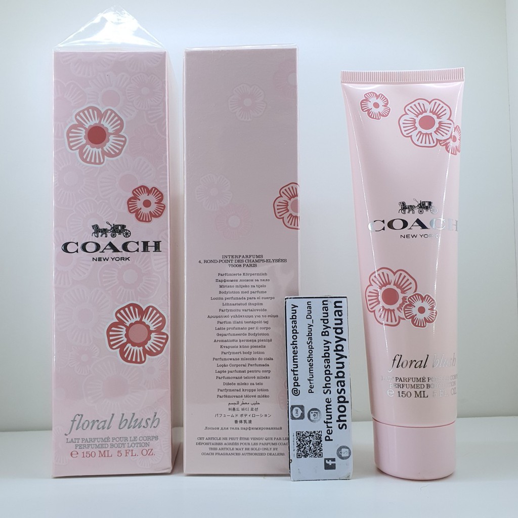 โลชั่นครีมน้ำหอมเข้มข้น Coach Floral Blush Body Lotion 150ml พร้อมกล่อง ...