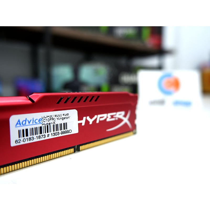 Ram (แรม) Kingston Hyper X Fury DDR3 4GB 1600MHz Red No Box (ประกัน ...