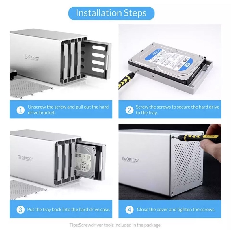 พร้อมส่ง ORICO WS Series RAID HDD 3.5 4Bay 5Bay Enclose USB 3.0 - introdex - ThaiPick