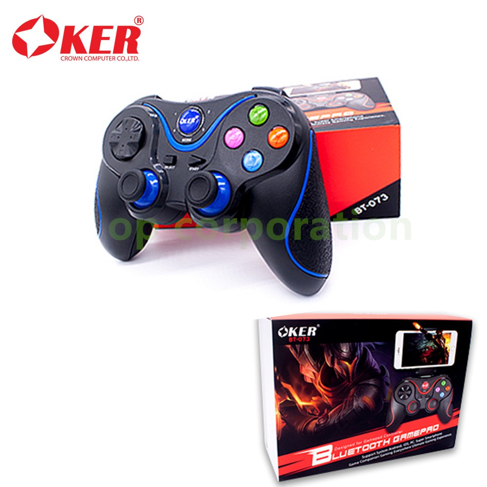 OKER จอยเกมส์ JoyStic Bluetooth Gamepad รุ่น BT-073 | Shopee Thailand