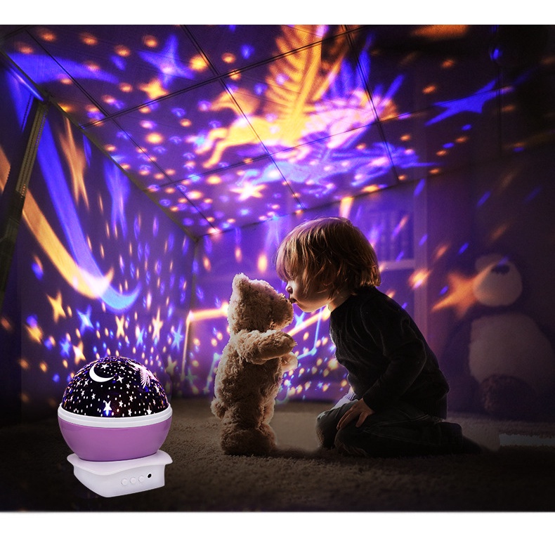LED Starry Star Master Night Light Projector Light Moon Sky Rotating ...