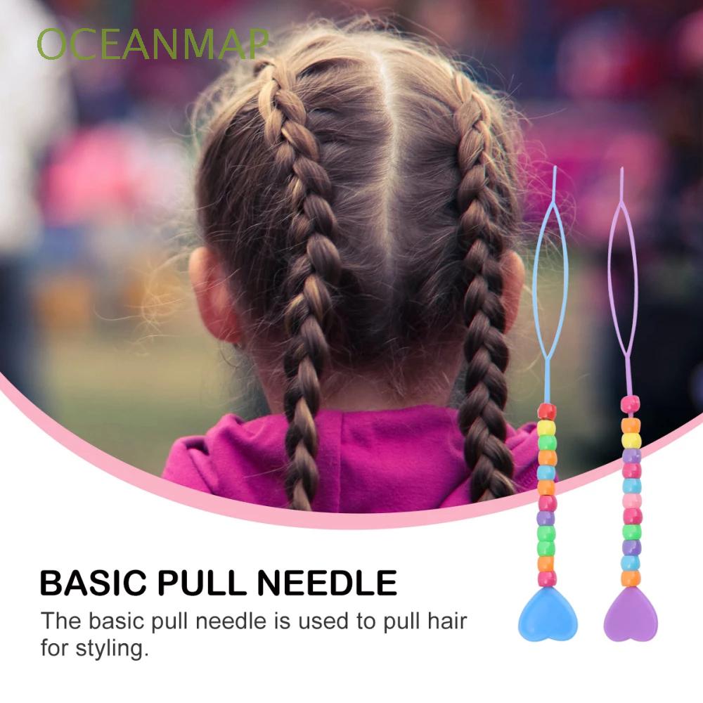 OCEANMAP 12PCS Hair Braid Tool Portable Bun Maker Pull Hair Needle ...