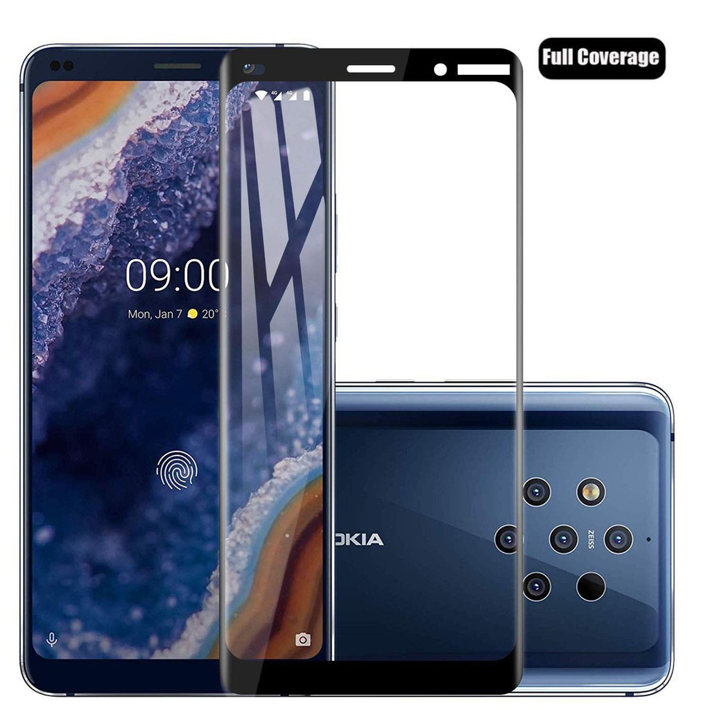 2 PCS ฟิล์มกระจกนิรภัย เต็มจอ Nokia 9 PureView อุปกรณ์กันรอยหน้าจอ ...
